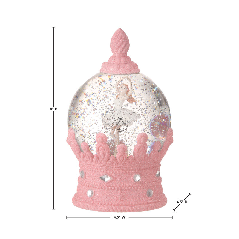 The Holiday Aisle® 8.5" LED Battery Operate Timer Usb Royal Ballet Water Globe | Wayfair